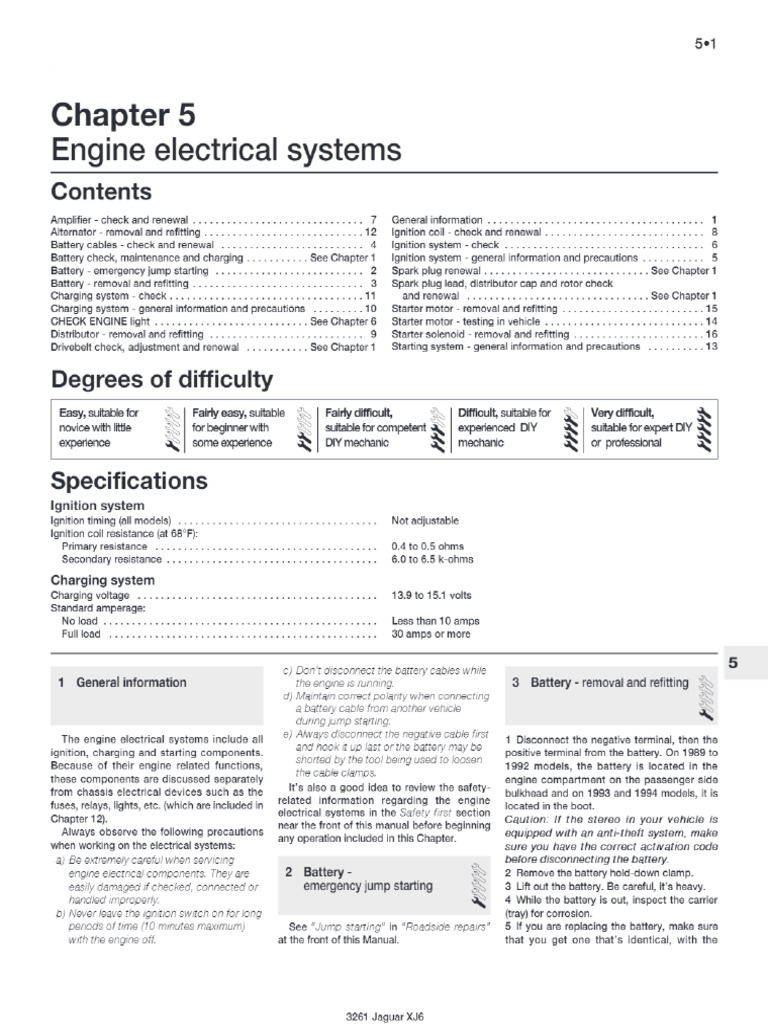 Engine Electrical Systems | PDF