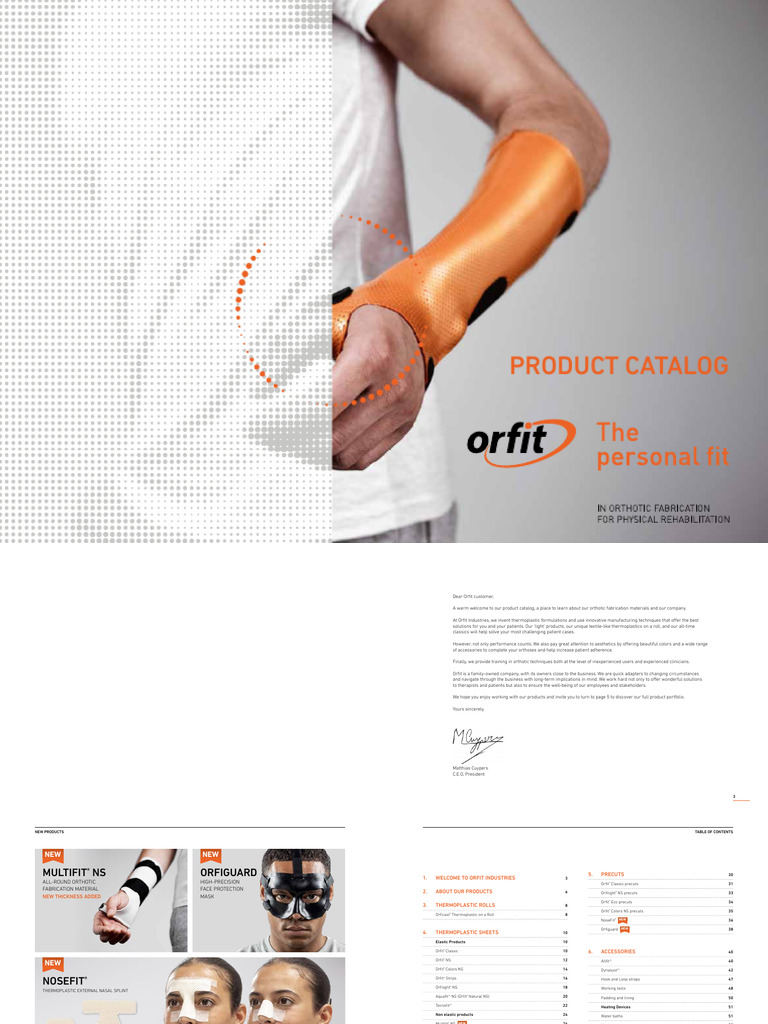 Orfit Product Catalog | PDF | Hand