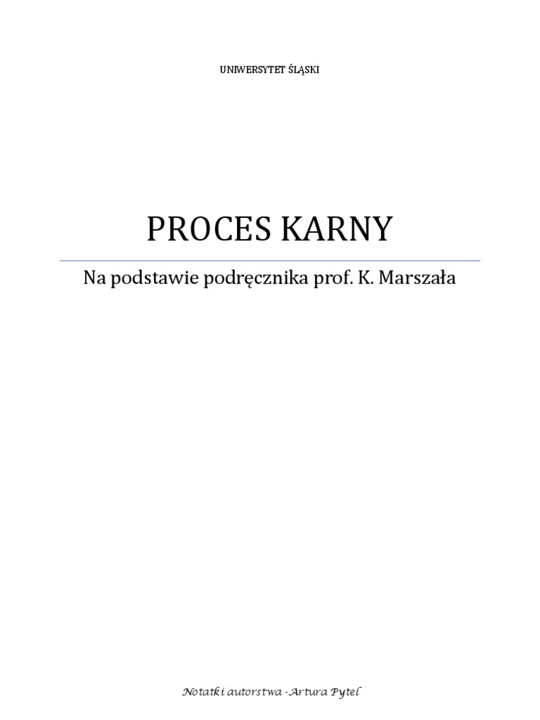 Proces Karny | PDF
