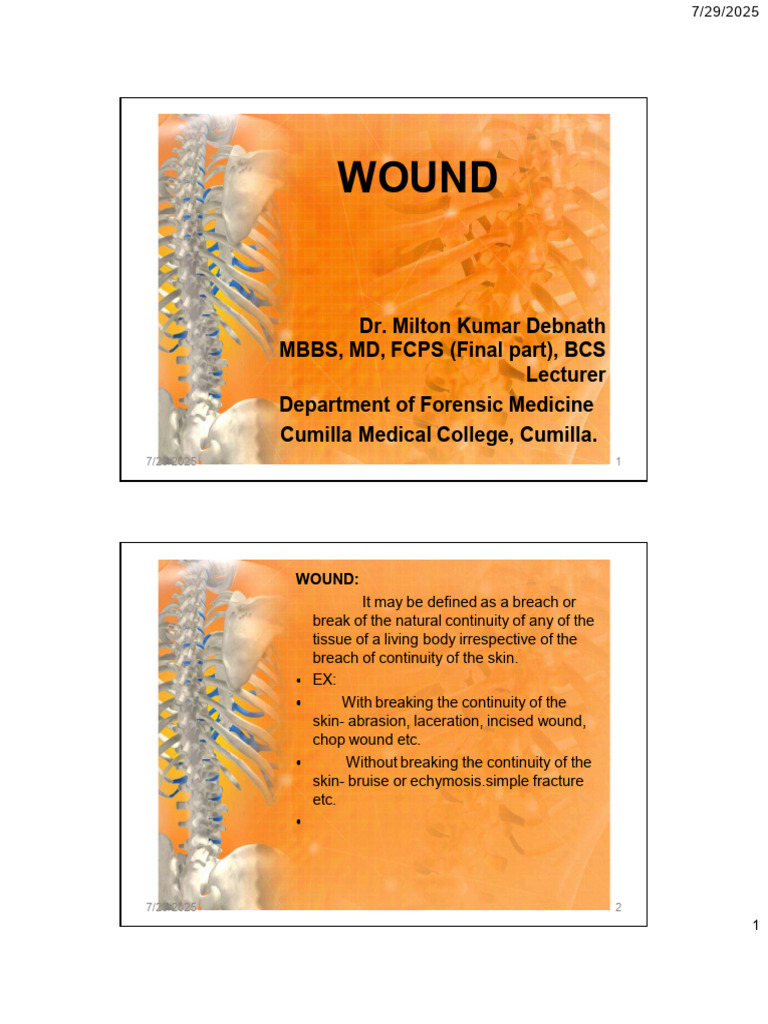 Wound Classification | PDF | Murder | Homicide