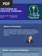 The Power of Positive Thinking (Presentation) | PDF | Optimism | Thought