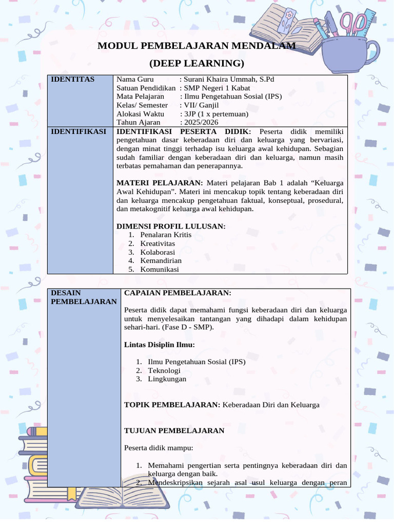 Modul Ajar Ips Dl Rani | PDF