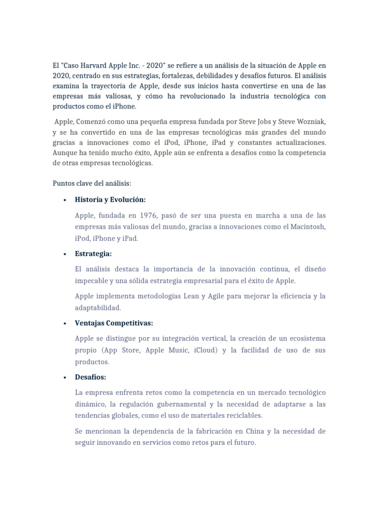 Cado Harvard Apple Inc 2020 | PDF | Apple Inc. | Sustentabilidad