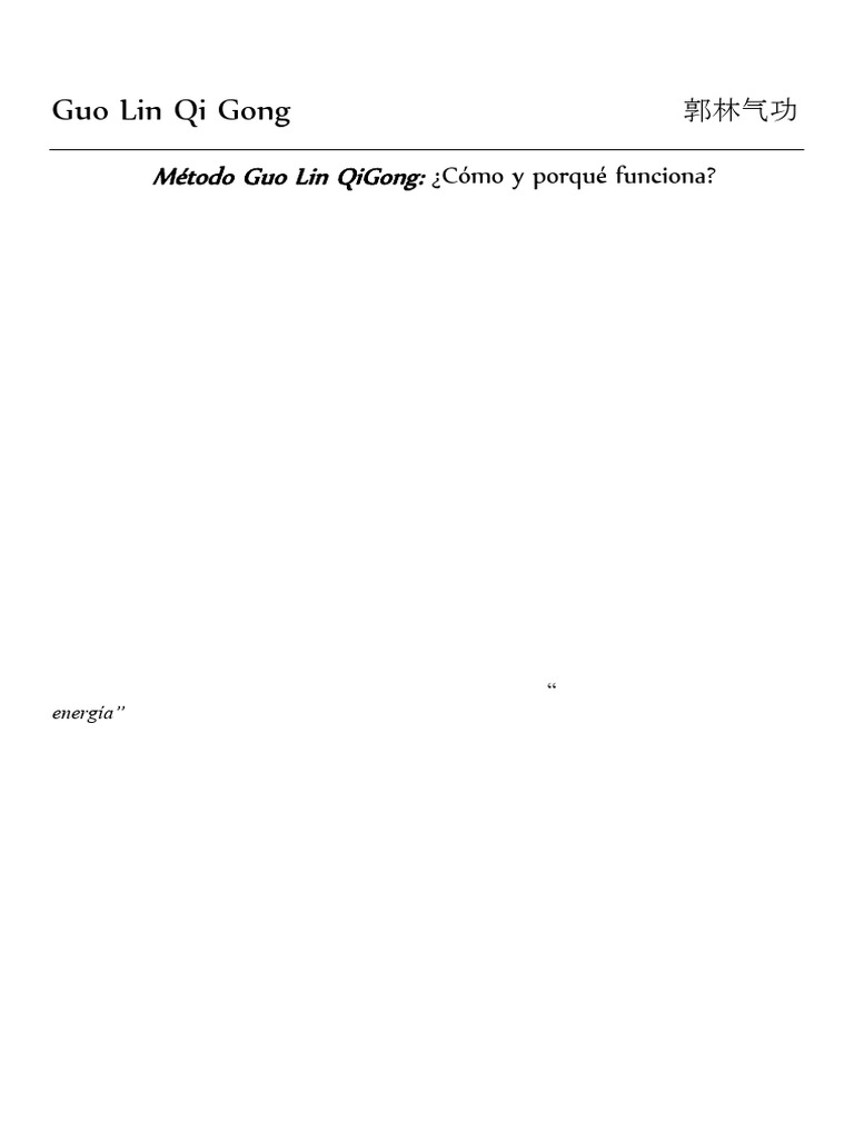 Beneficios del Guo Lin Qi Gong en la salud | PDF | Qigong | Qi
