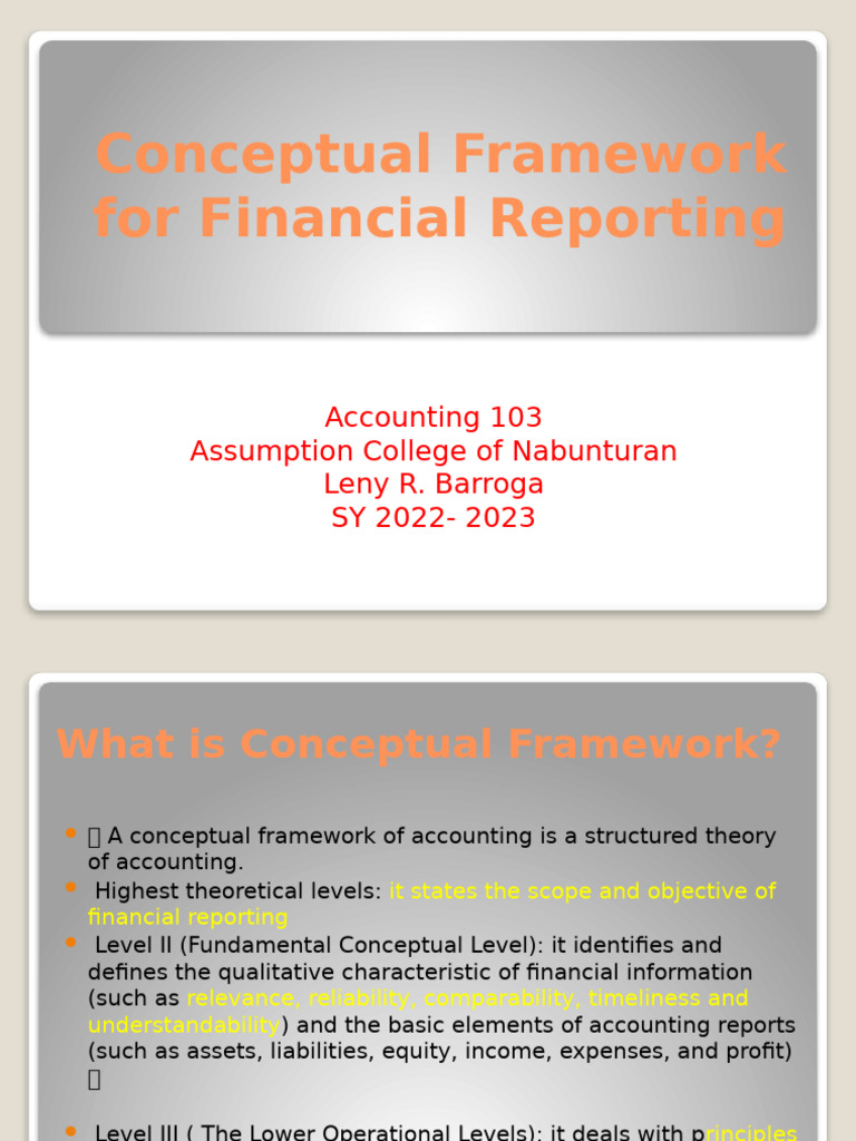 Purpose of the Conceptual Framework | PDF | International Financial ...