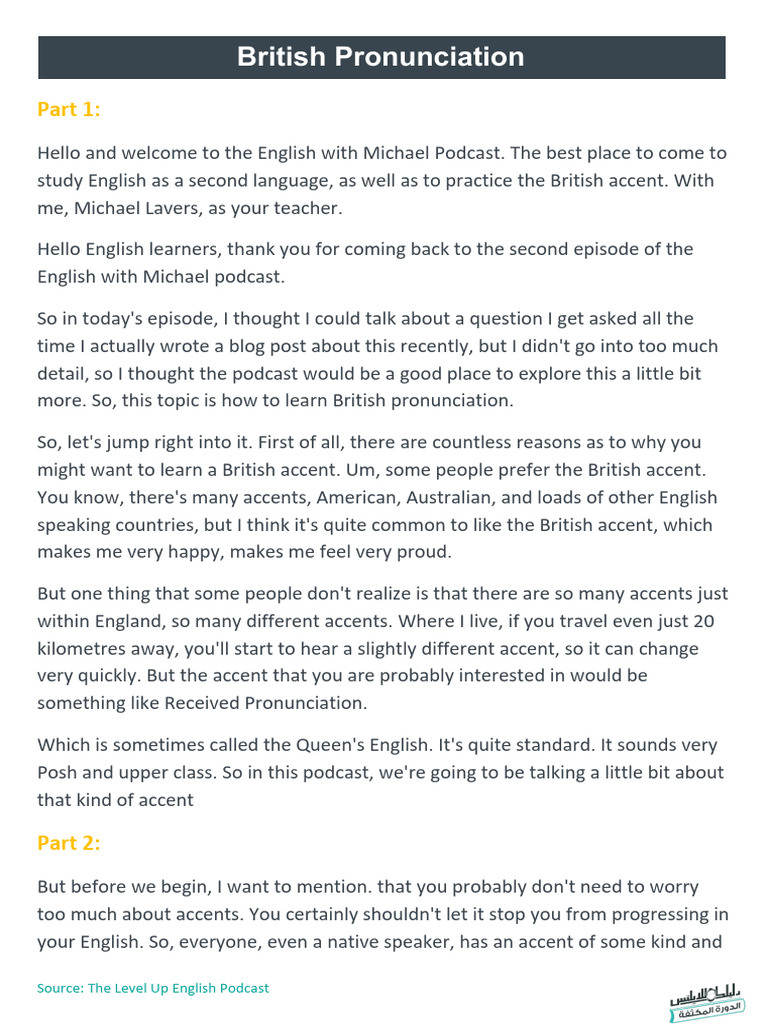 Storage2024062715521719 Copy of British Pronunciation PDF | PDF ...