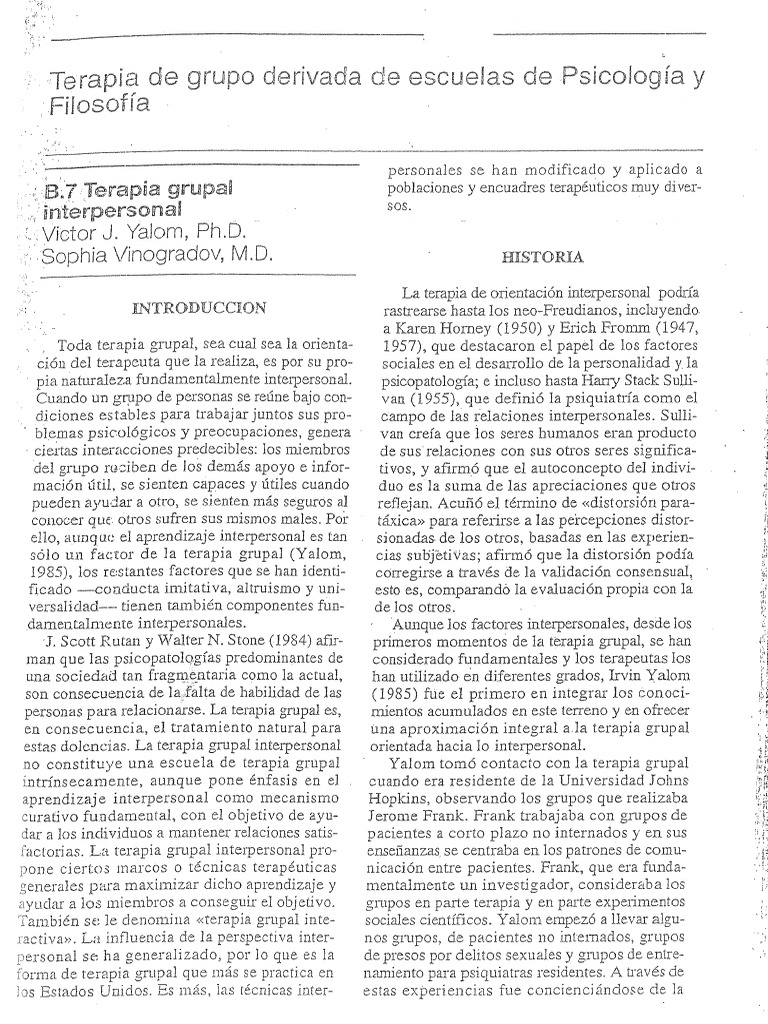 Modelos de Terapia. Kaplan | PDF