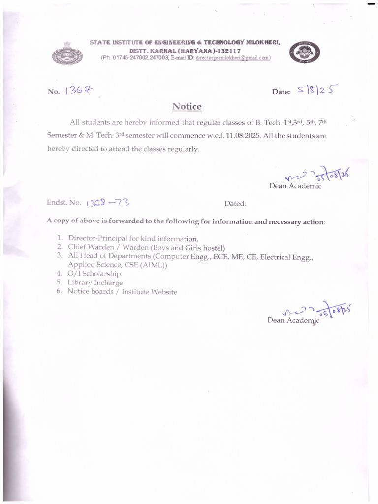 Regular Classes of Students | PDF