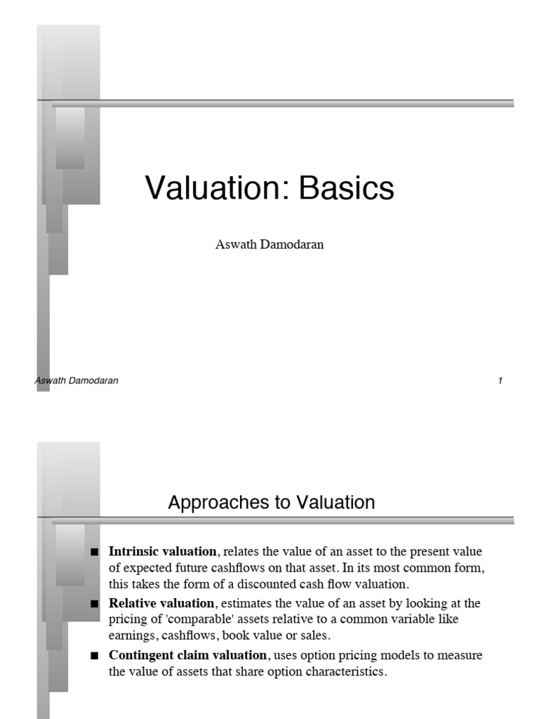 Valuation Basics | PDF | Valuation (Finance) | Cost Of Capital