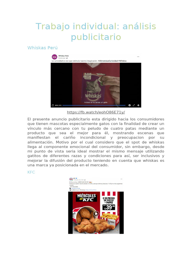 ANALISIS ANUNCIOS | PDF