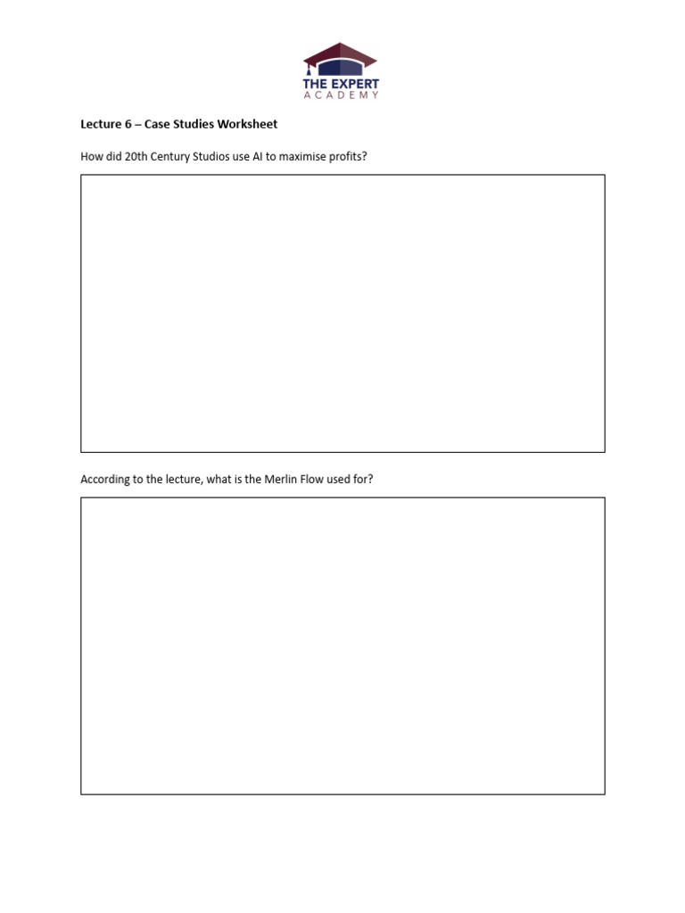 L6+Case+Studies+Worksheet | PDF