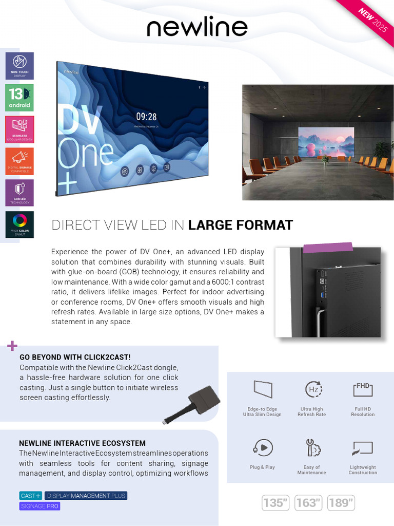 DV One+: Advanced LED Display Solution | PDF | Hdmi | Computing