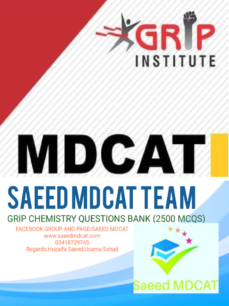 Entry Tests Chemistry MDCat Preparation. . | PDF