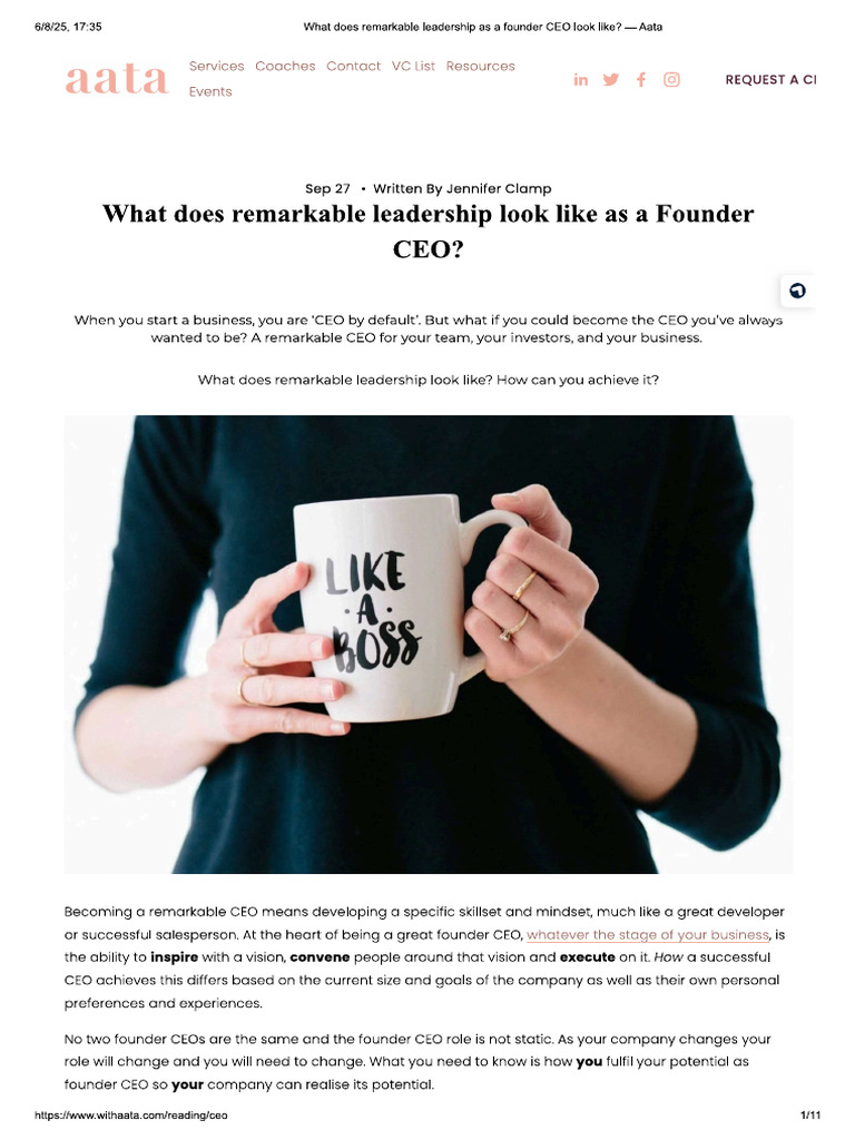 Transition CEO Along Company Phases | PDF