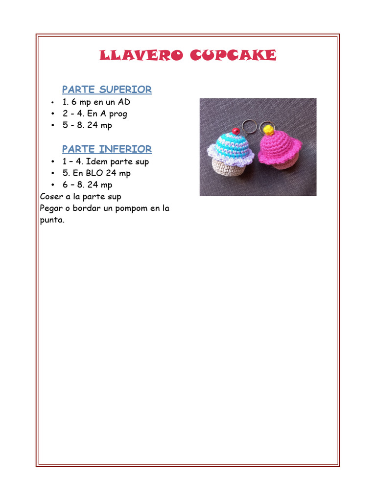 Llavero Cupcake | PDF