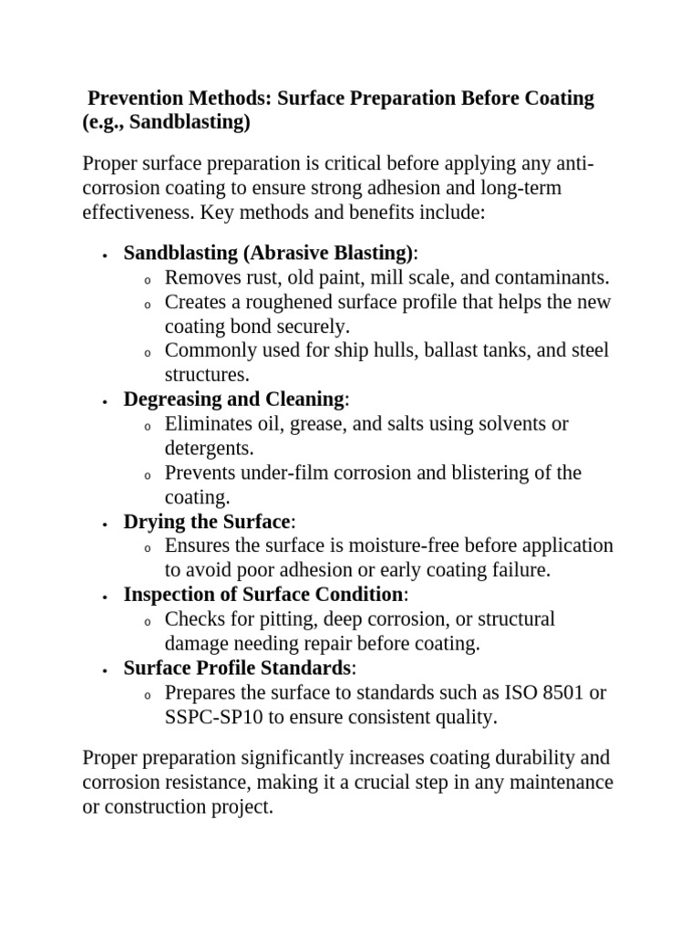 Essential Surface Prep for Coating | PDF