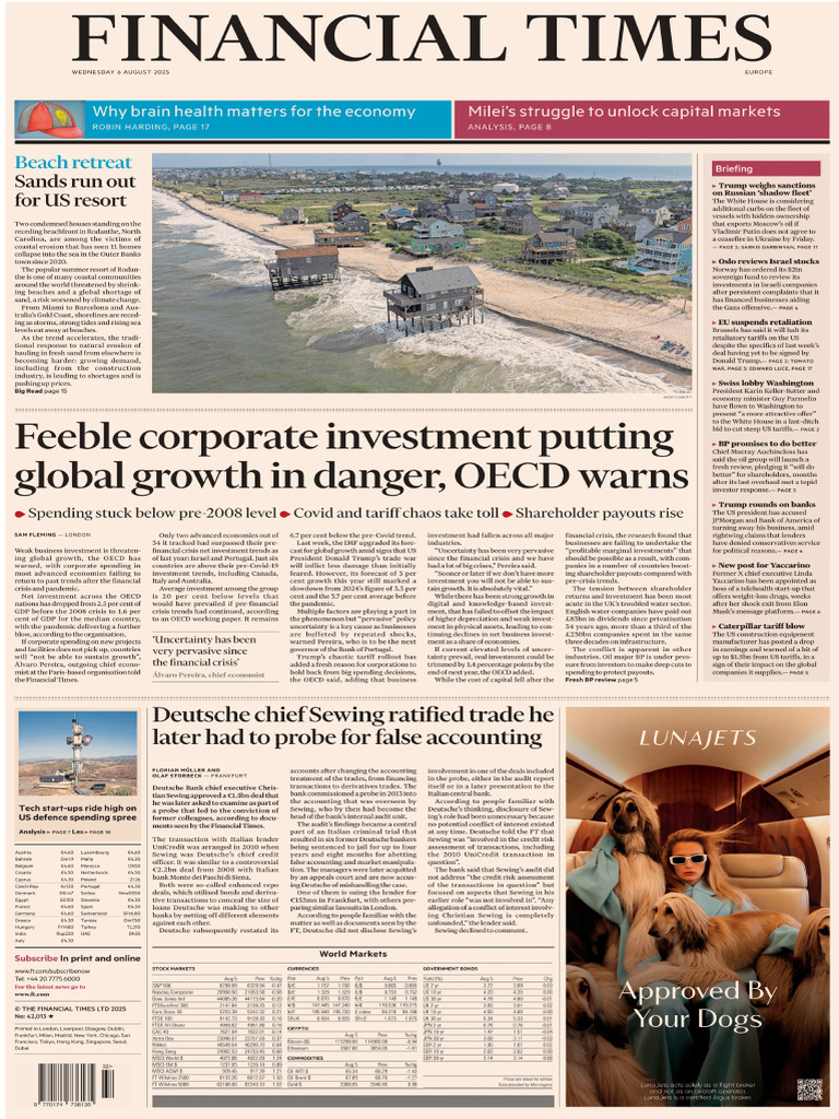 Financial Times Europe - August 6, 2025 | PDF