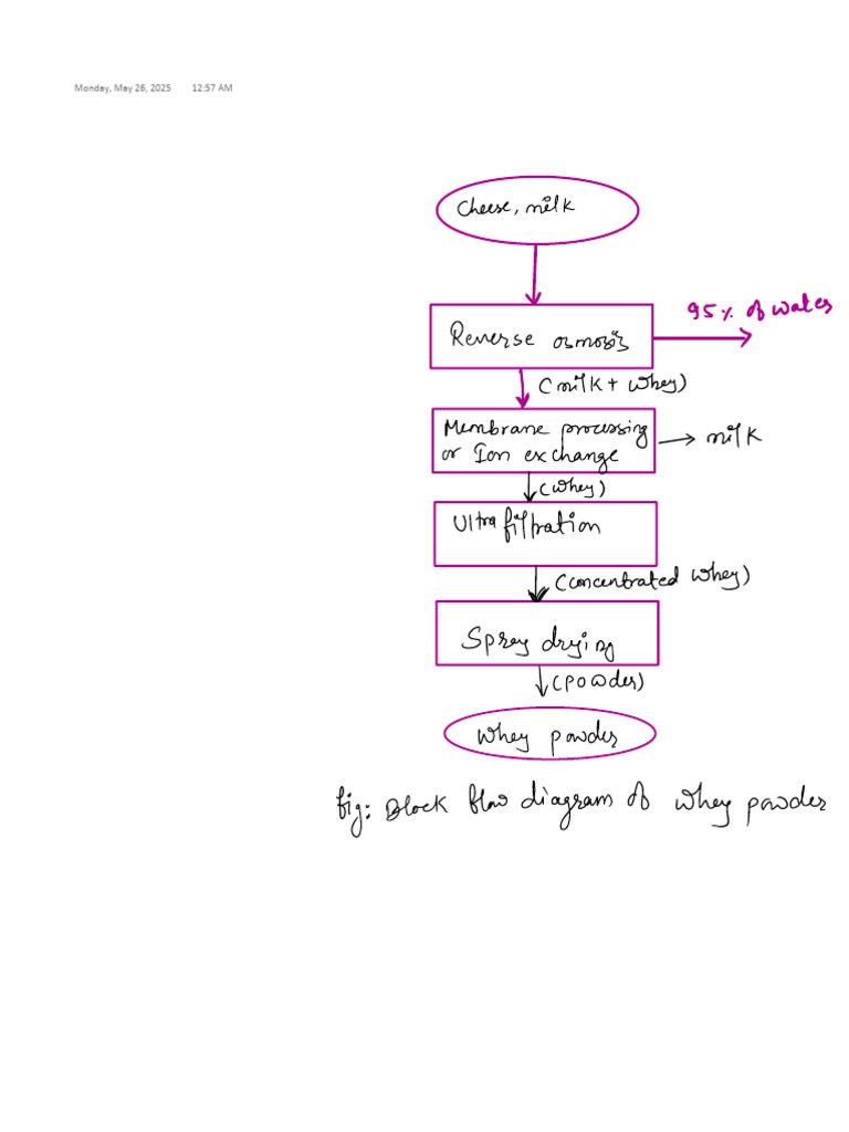 Whey Powder Flow Diagram | PDF
