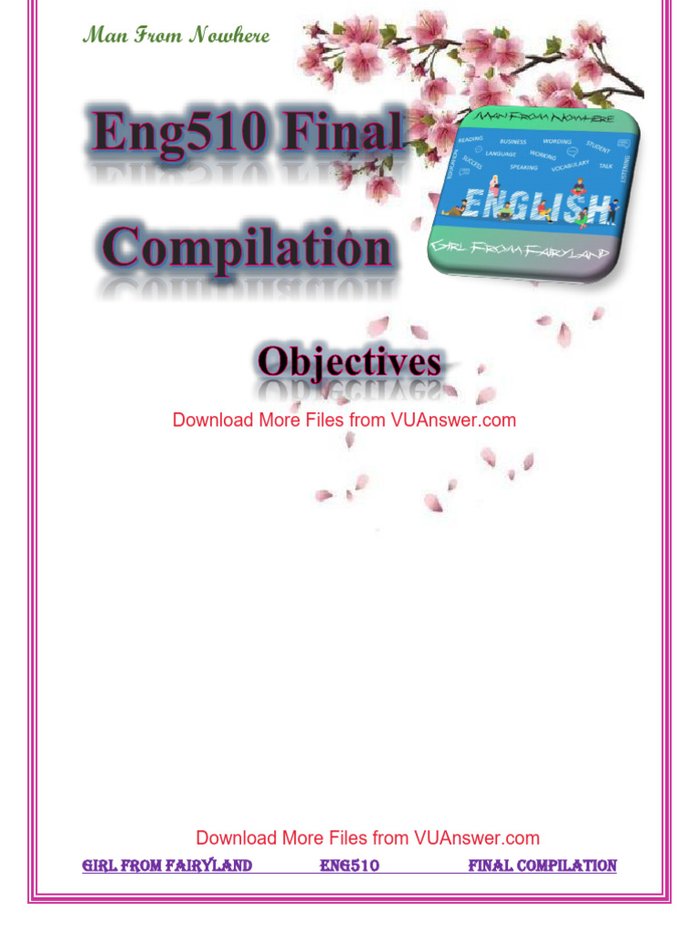 ENG510 Final Compilation Overview | PDF | Linguistics | Urdu
