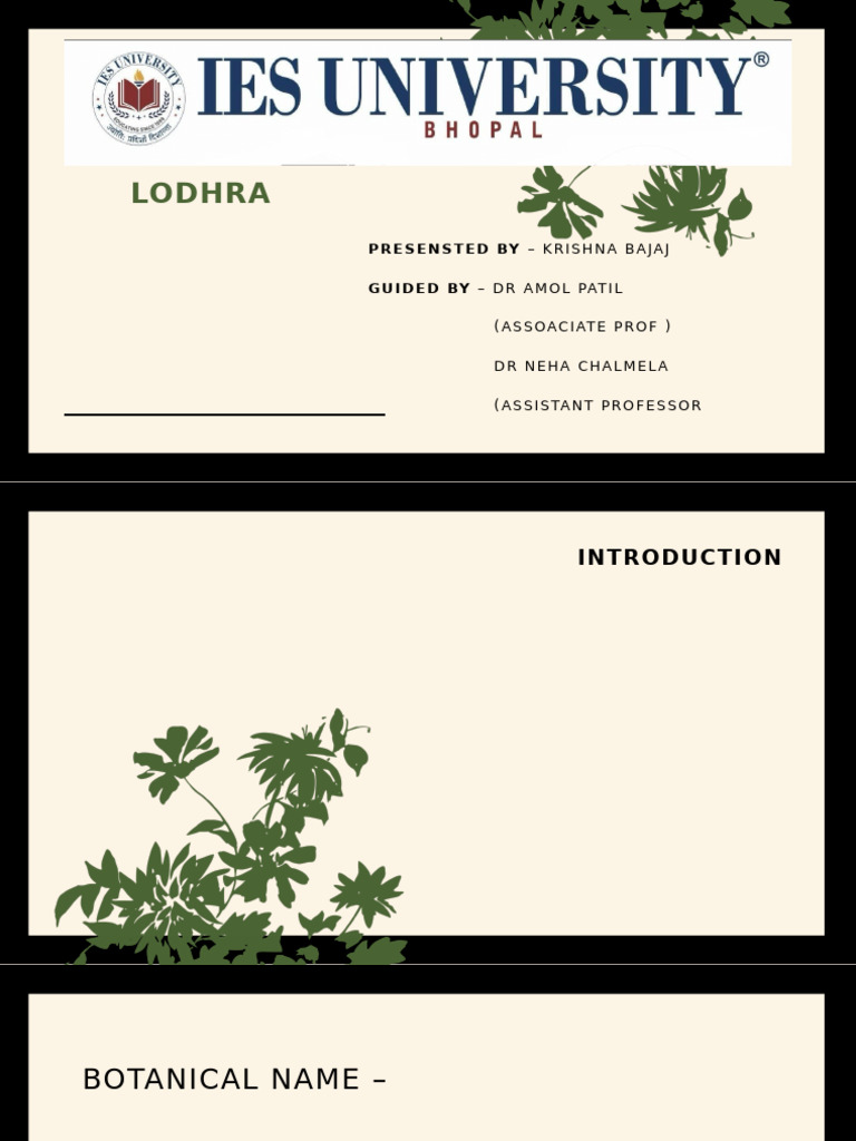 Lodhra | PDF