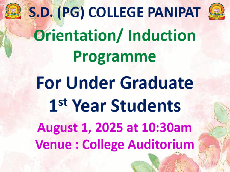Invitation For Induction Programme | PDF