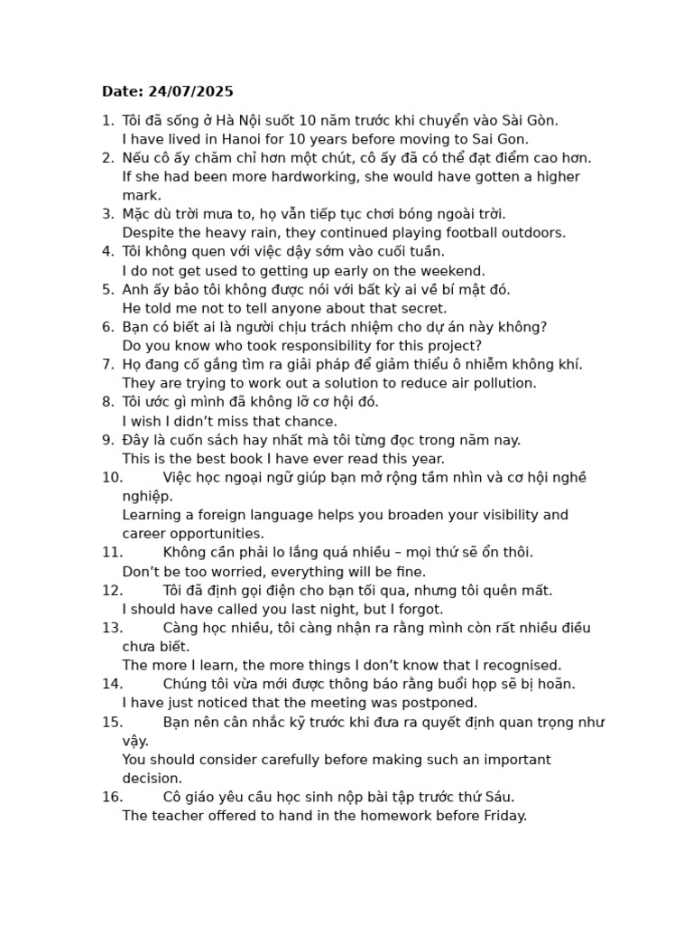 Bai Tap Translate | PDF