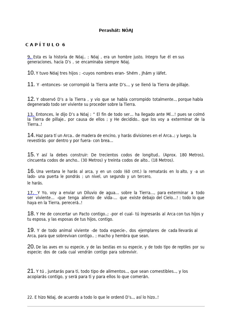 La Historia de Nóaj y el Diluvio | PDF | Noé | Arca de Noé