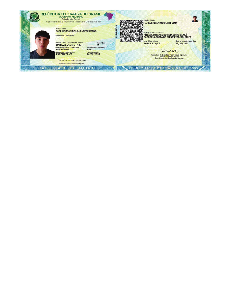 CIN NOVA ceara frente e verso | PDF