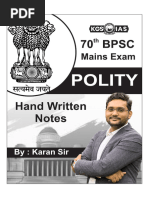 Khan Sir Polity Hand Written Notes | PDF