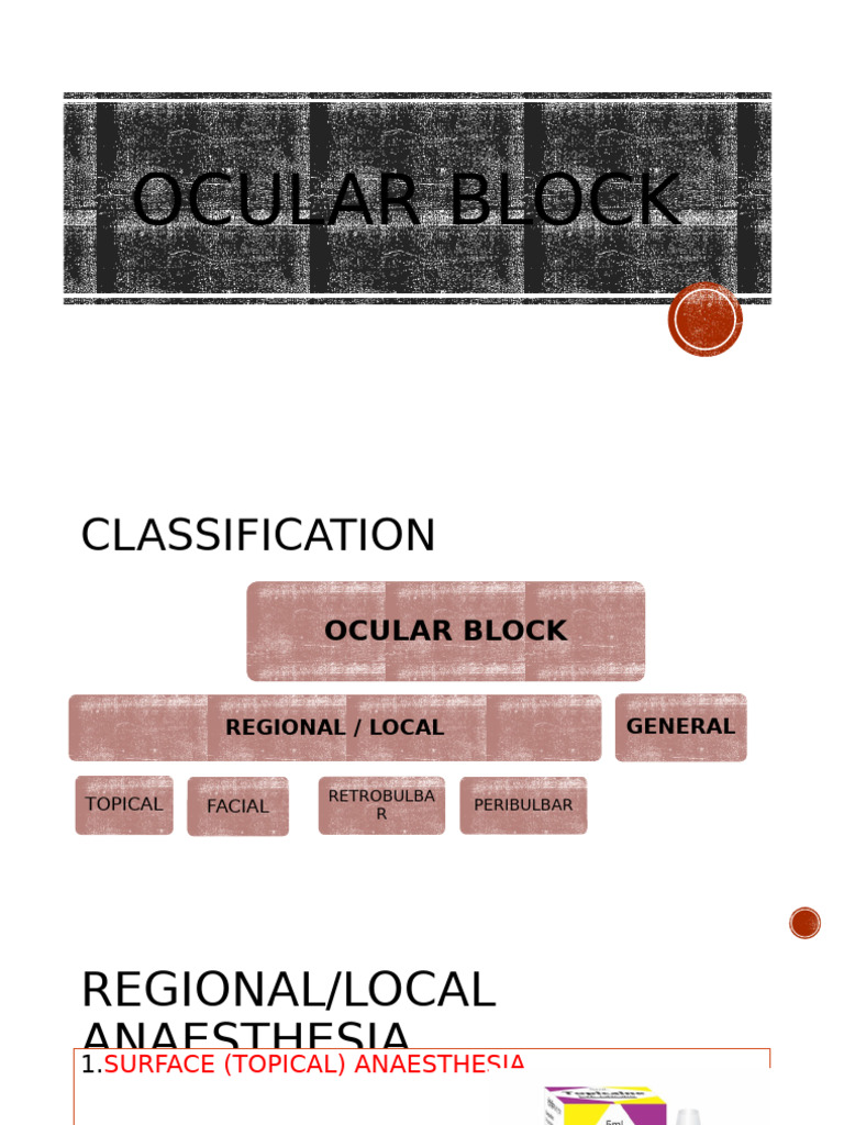 Peribulbar Block Techniques and Details | PDF