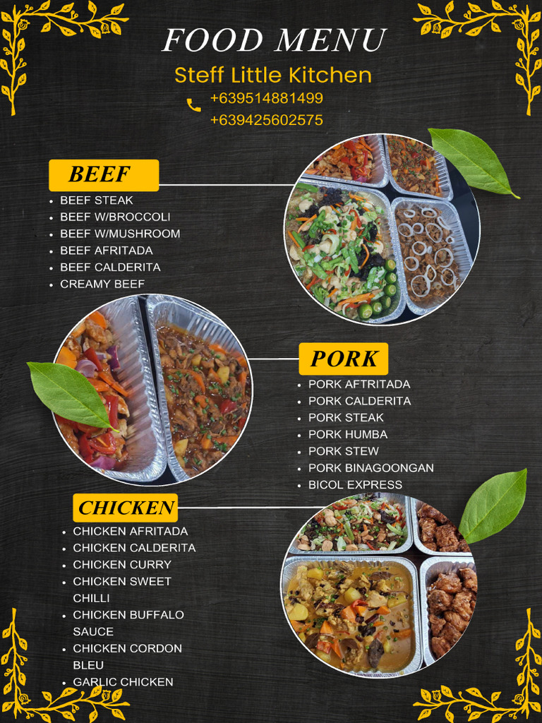 STEFF MENU Final | PDF