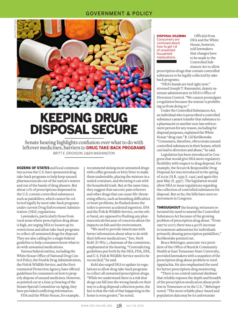Drug Disposal Guidelines Confusion | PDF | Prescription Drugs | Drugs