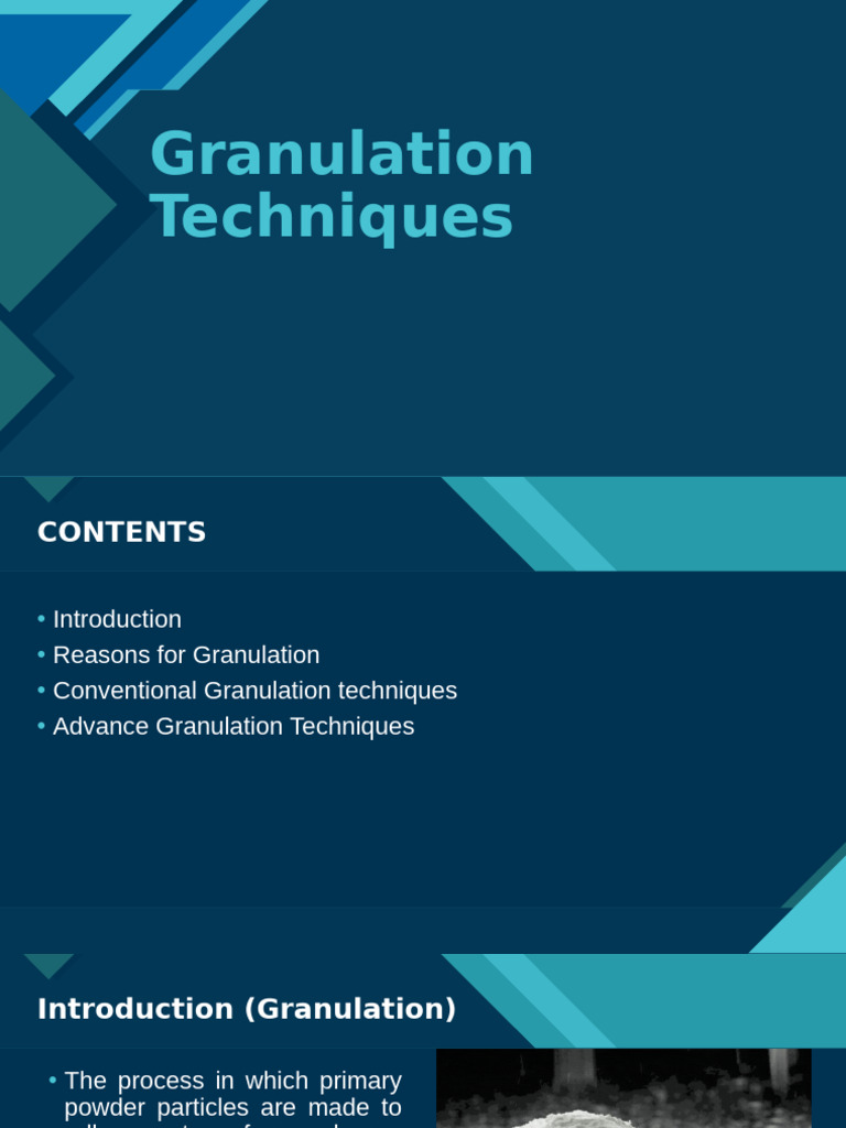 Key Reasons for Granulation | PDF | Chemistry | Applied And ...
