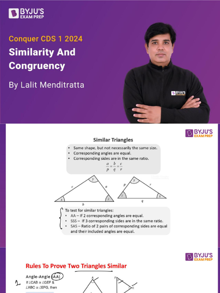 Similarity and Congruence | PDF