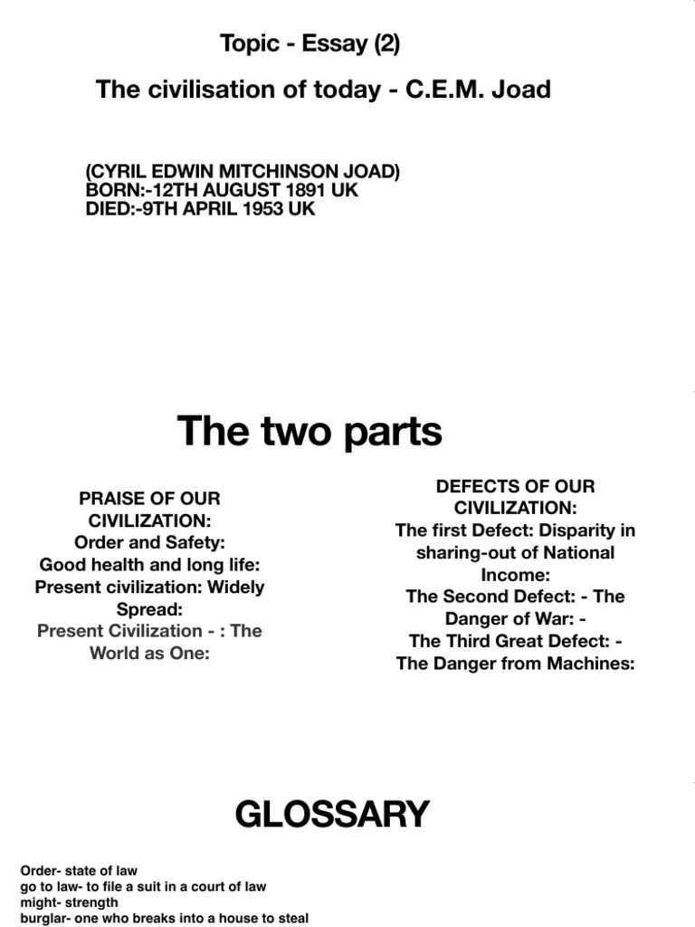 Virtues and Defects of Modern Civilization | PDF