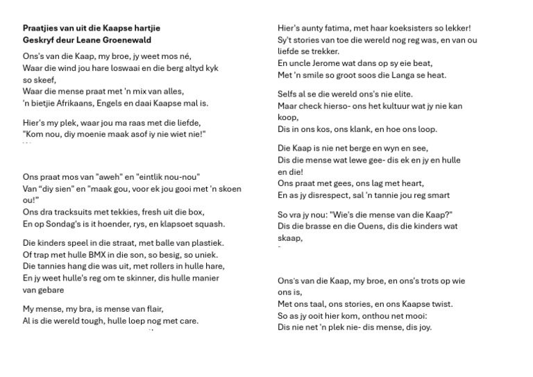 Spreekkoor Gedig Edited | PDF
