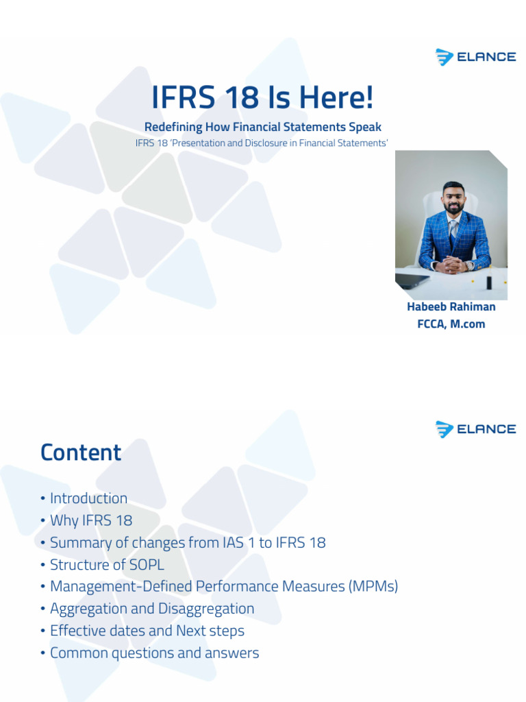 IFRS 18: Key Changes & MPMs Explained | PDF | International Financial ...