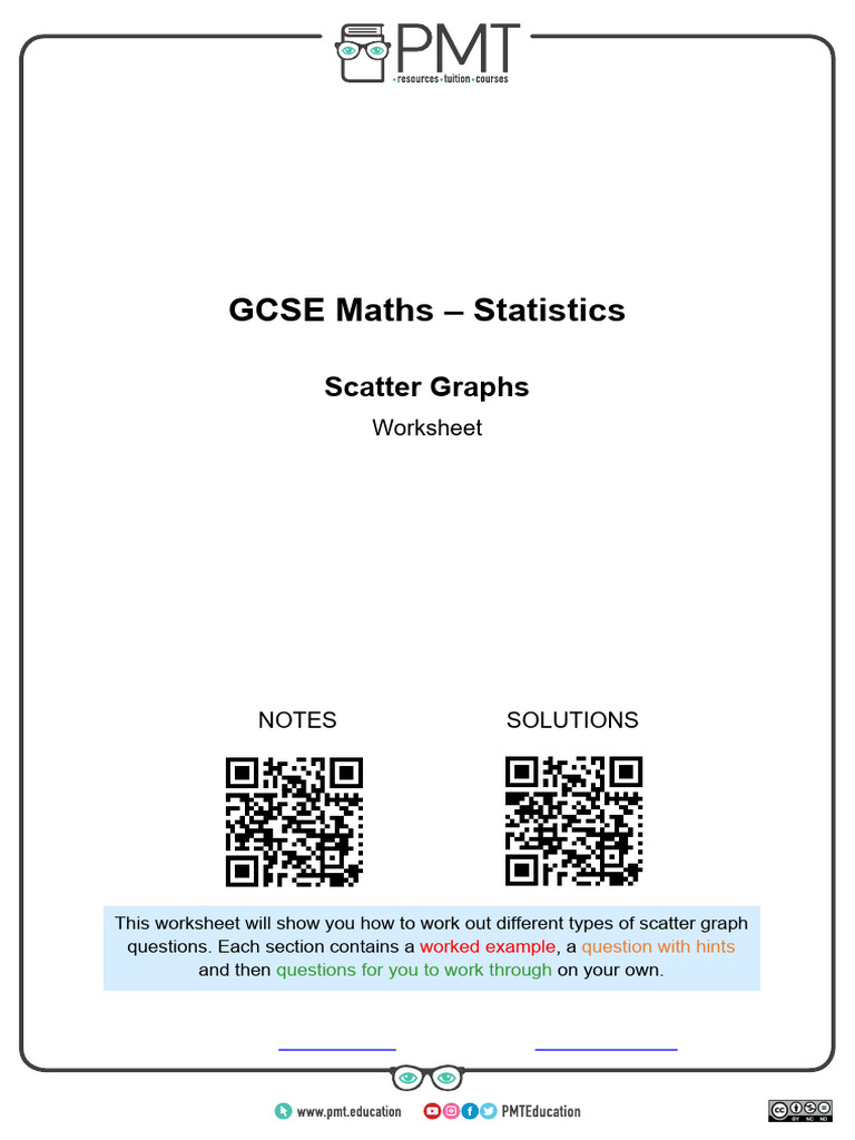 GCSE Math-Statistics Scatter Graphs | PDF