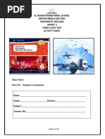 Class 3 Transport Worksheet | PDF