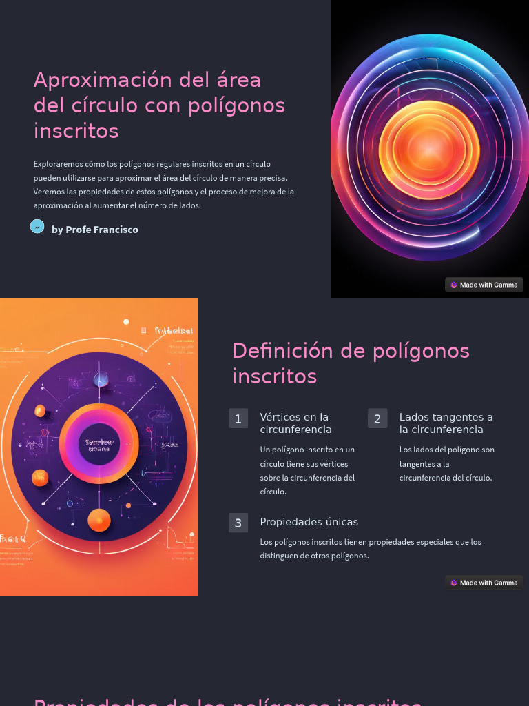 Aproximación del área del círculo con polígonos | PDF | Geometría ...