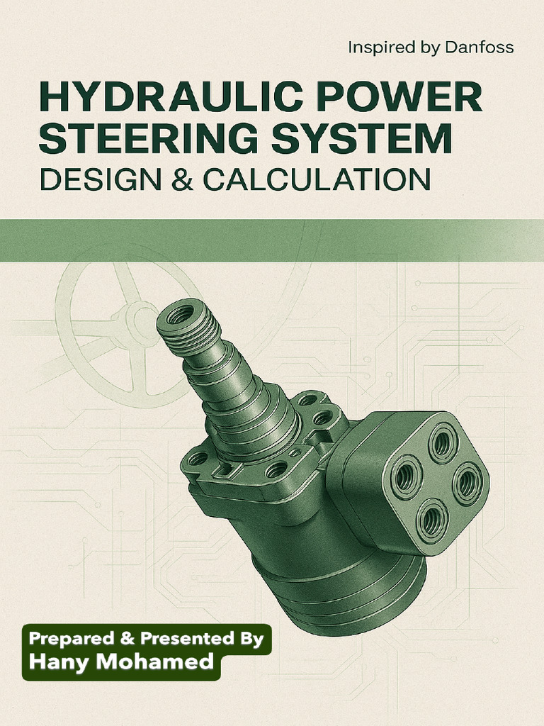 Hydraulic Power Steering System Design&Calculation | PDF