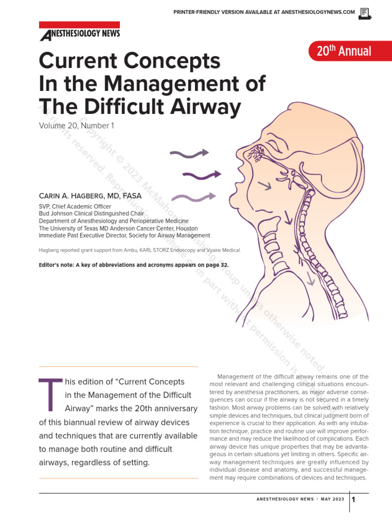 Managing Difficult Airways: Key Devices | PDF | Clinical Medicine ...