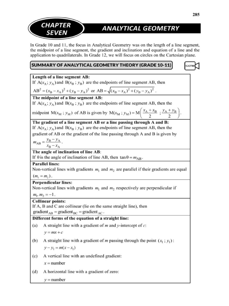 Analytical Geometry | PDF