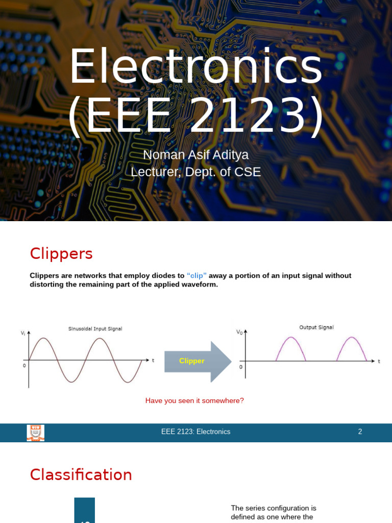 Diode Applications Clipper | PDF