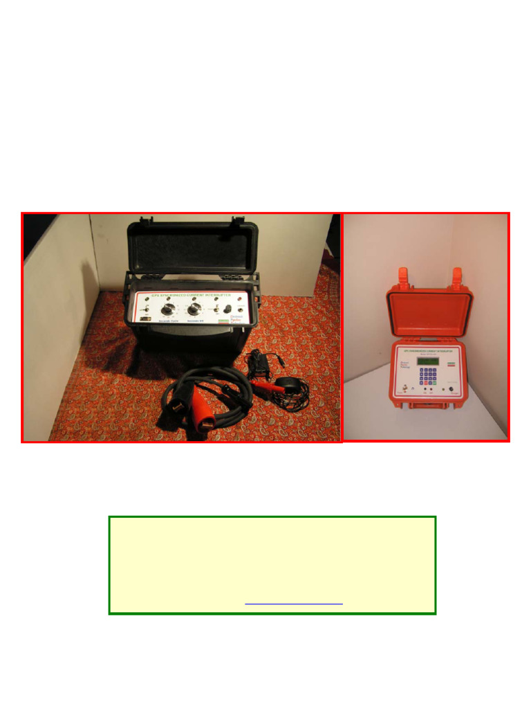 GPS Current Interrupter EPT/CI-100 Manual | PDF | Rectifier | Battery ...