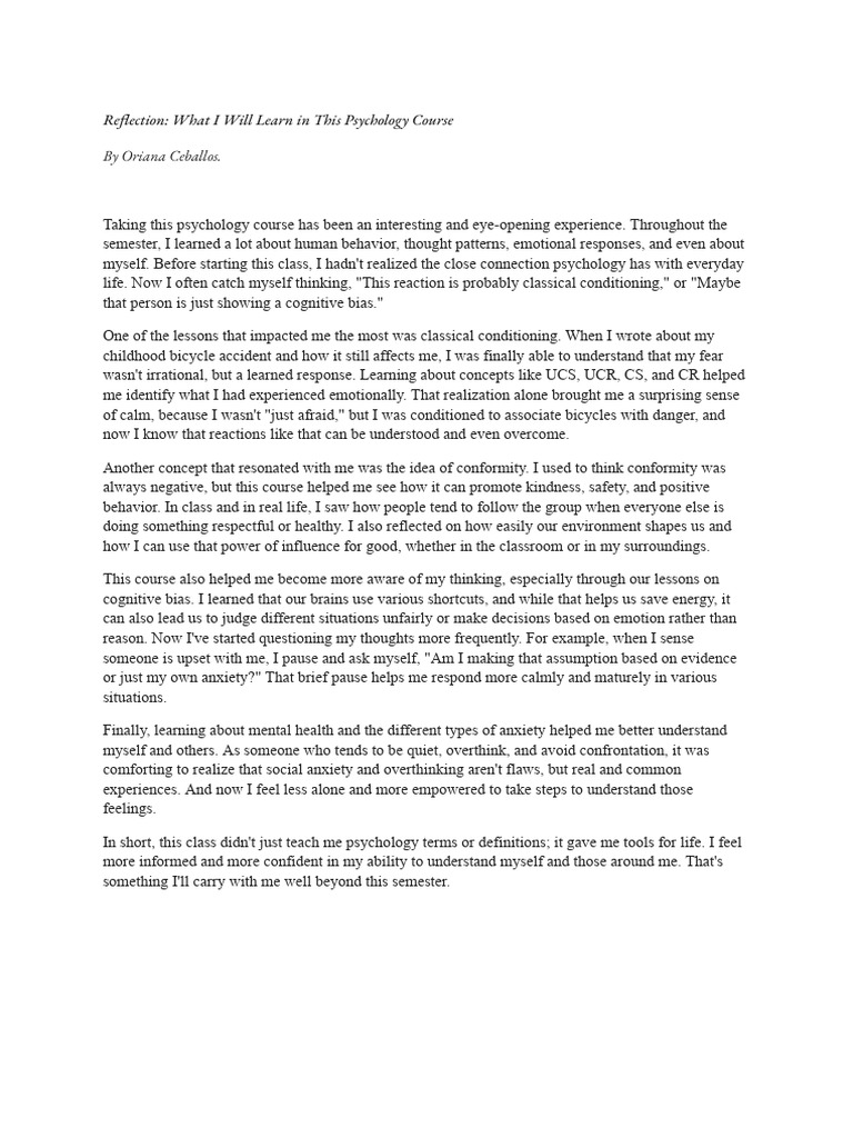 Extra Credit Opportunity | PDF | Psychology | Thought