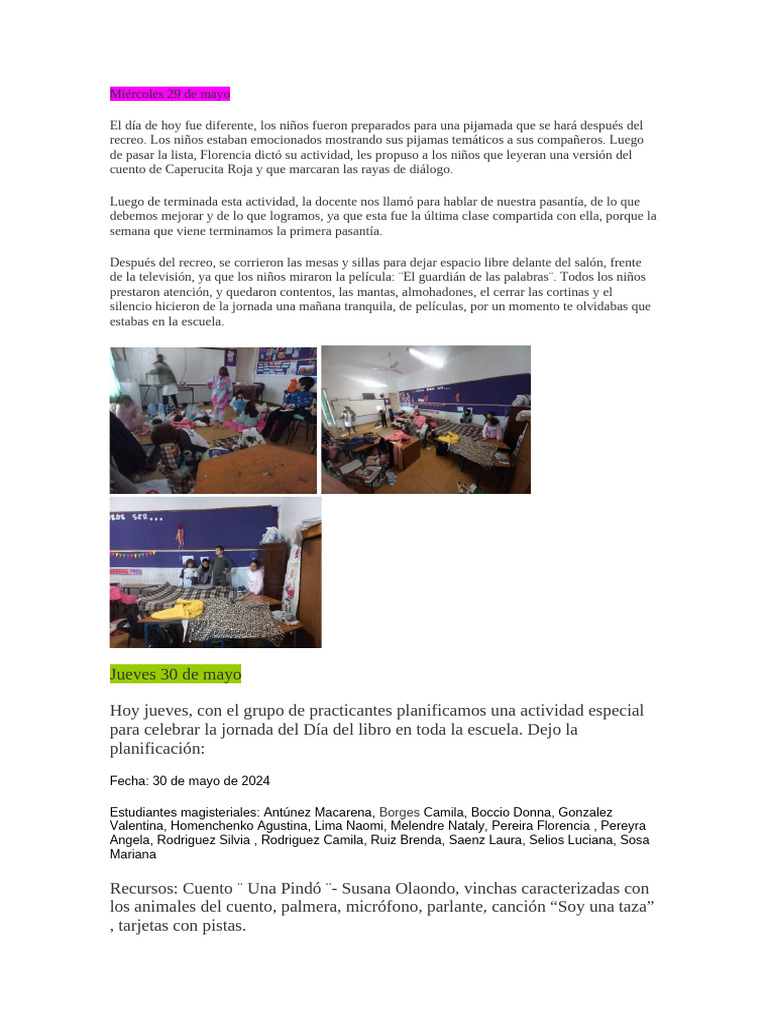 Miércoles 29 de Mayo y 30 | PDF