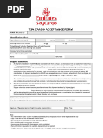 TSA Cargo Acceptance Form | PDF | Cargo | Transportation Security ...