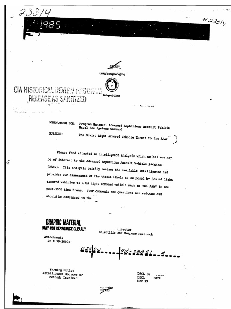 The Soviet Light Armored Vehicle Threat To ... CIA (.Gov), Doc ...
