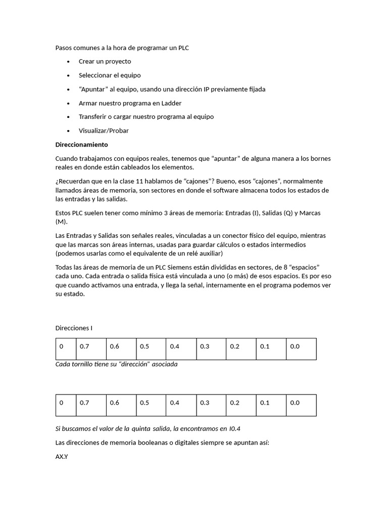 Pasos para Programar Un PLC | PDF | Ingenieria Eléctrica | Ingeniería ...